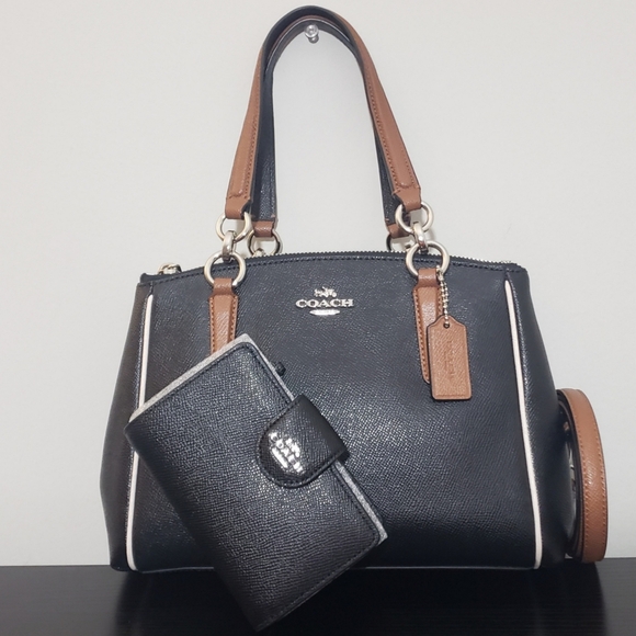 Coach | Bags | Nwt Coach Black And Brown Colorblock Mini Christie ...